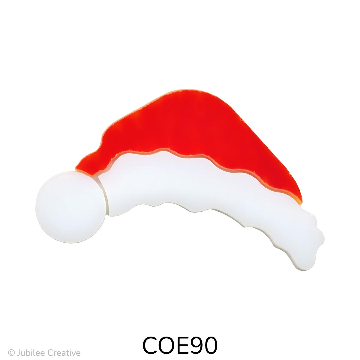 Bullseye Precut Glass Santa Hat - COE90 | Jubilee Creative