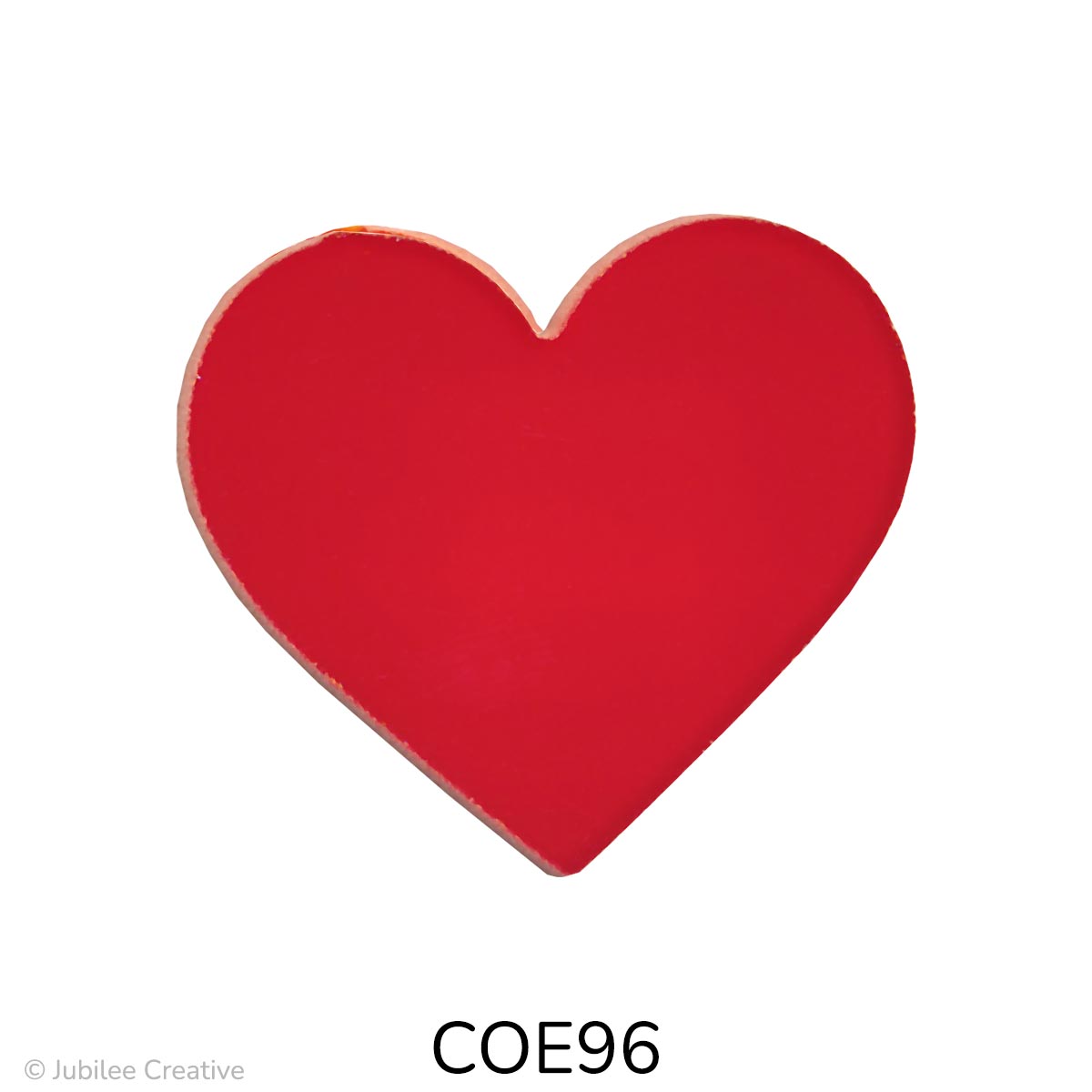 Oceanside Precut Glass Heart - Opaque Red - COE96 | Jubilee Creative